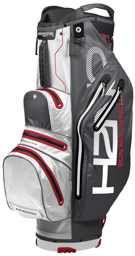 Sun Mountain Vagnbag H2NO Lite (15) Grå/Vit/Röd | Sun Mountan Vattentät ...